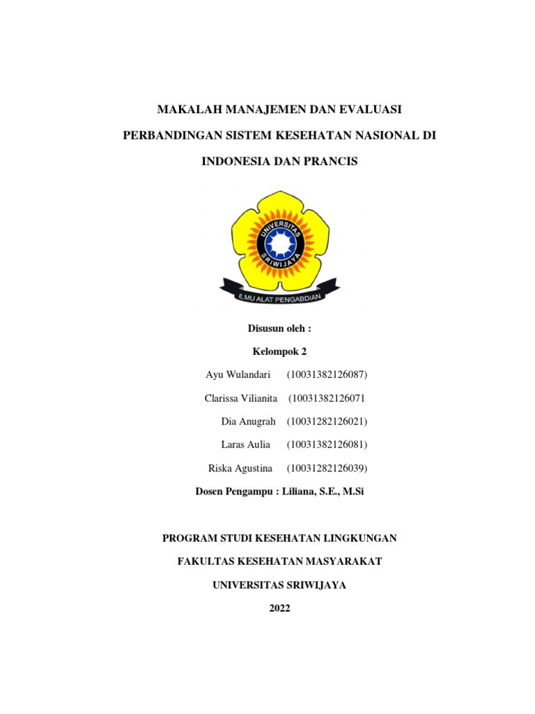 Kelompok2 - Kelas A - Tugas 2 Manajemen Dan Evaluasi Program Kesling | PDF