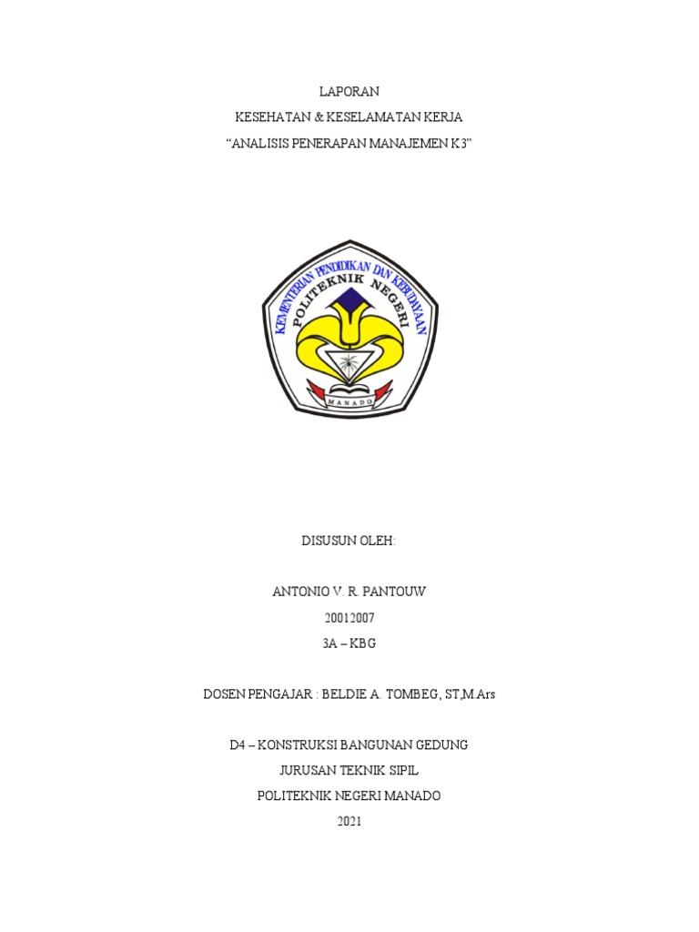 Laporan Analisis K3 | PDF | Teknologi & Rekayasa
