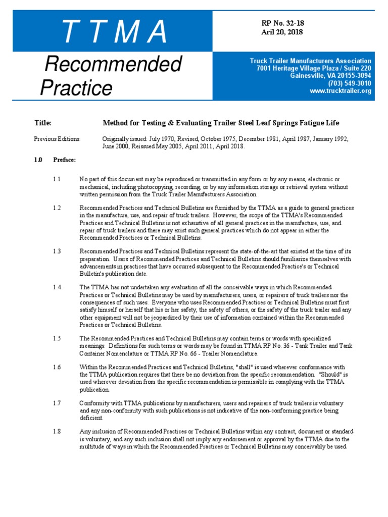 TTMA RP 32 Eng | PDF | Fracture | Fatigue (Material)