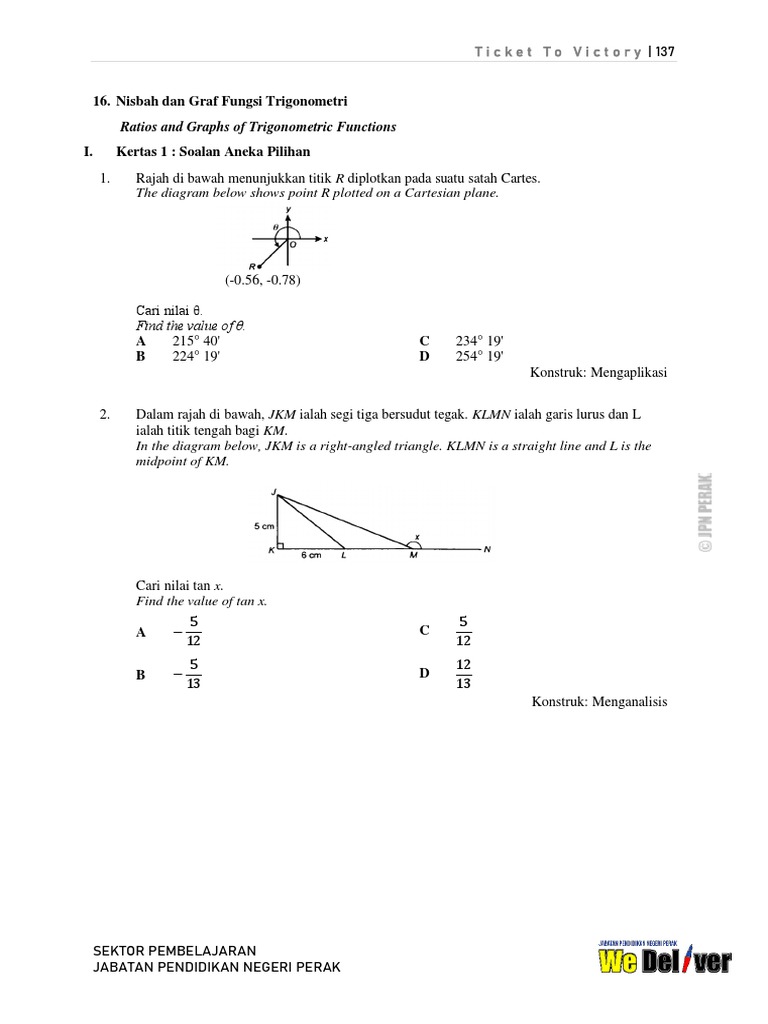 BAB 6 Nisbah Dan Graf Fungsi Trigonometri | PDF