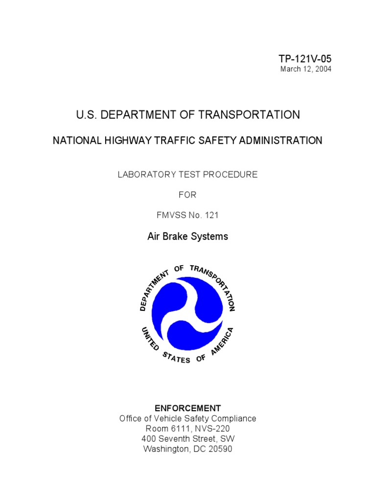 FMVSS 121 | PDF | Calibration | Trailer (Vehicle)