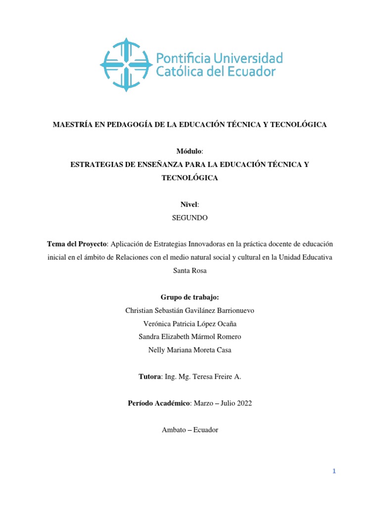Modelo Informe Trabajo Final | PDF | Aprendizaje en base a proyectos ...