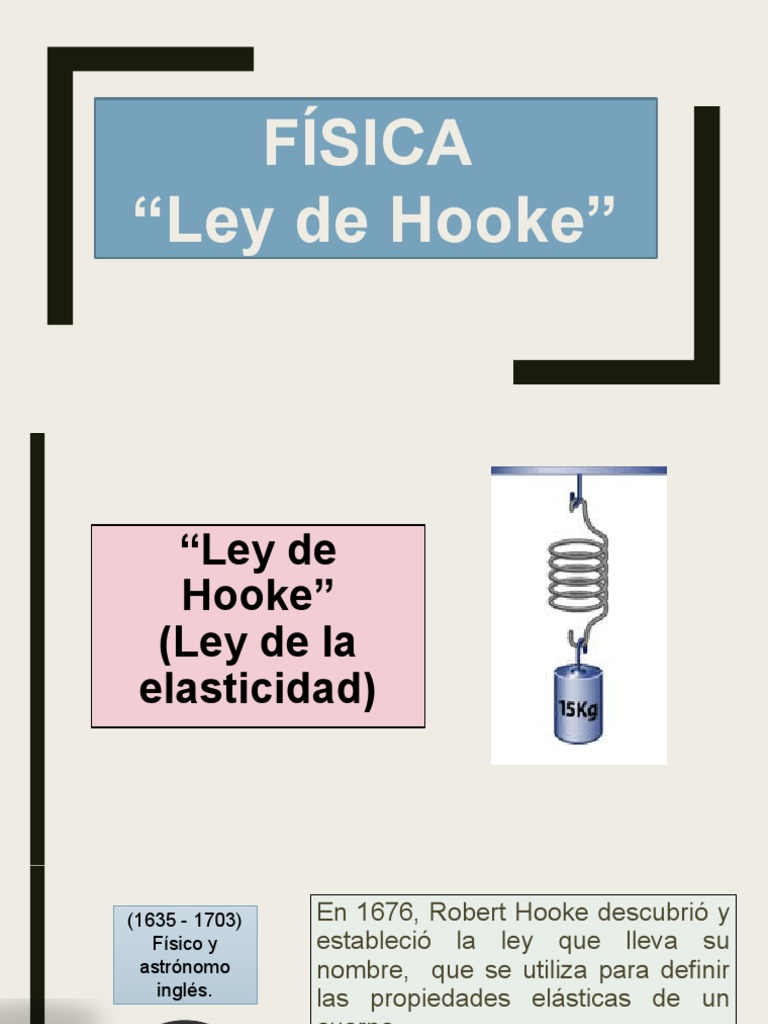 Fisica Ley de Hooke | PDF | Elasticidad (Física) | Física