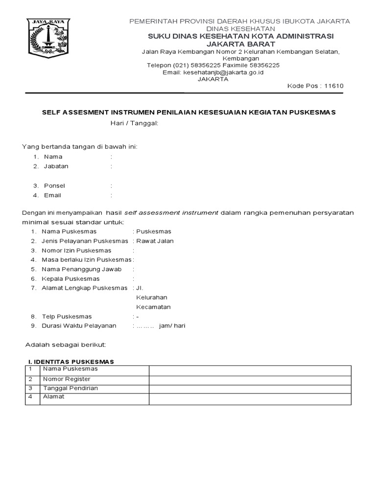 Sa Instrumen Puskesmas Binwasdal | PDF