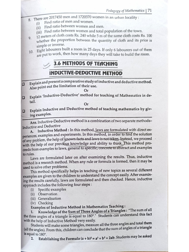 Methods of Teaching Math | PDF