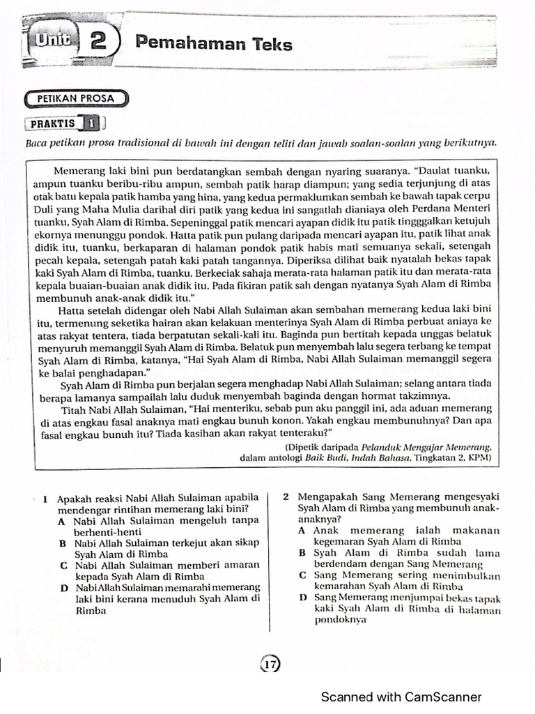 Latihan Prosa Tradisional | PDF