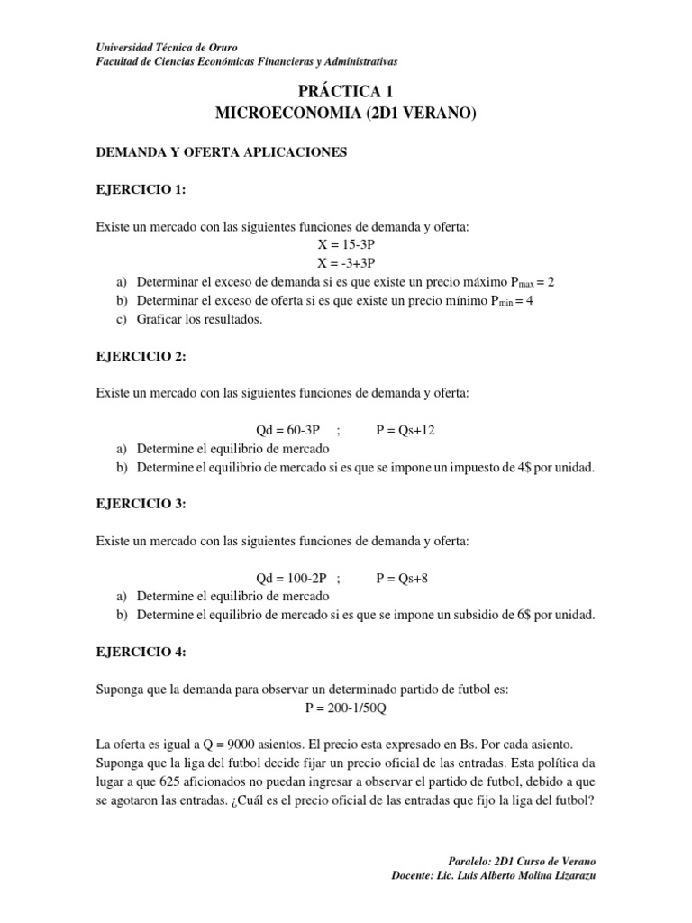 Prácticas Micro | PDF | Función de producción | Utilidad
