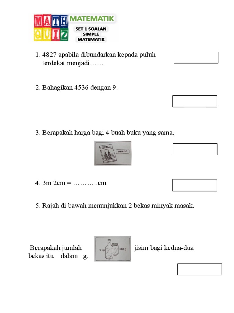 KUIZ TAHUN 3 | PDF