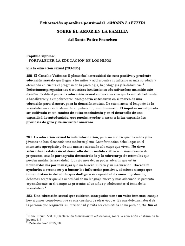 Aprender A Amar MODULO 2 Material de Apoyo - Amoris Laetitia Cap 7 | PDF | Amor | Educación sexual