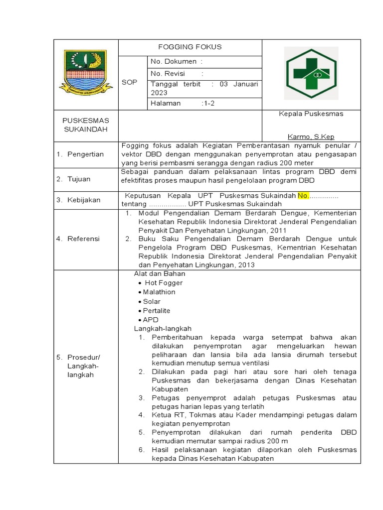 Sop Fogging Fokus | PDF