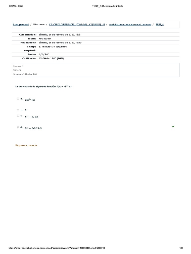 Examen 2p Calculo | PDF | Derivado | Análisis Examen 2p Calculo | PDF | Derivado | Análisis