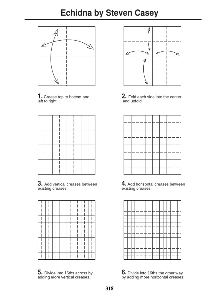 Origami Echidna Folding Guide | PDF | Flap (Aeronautics)