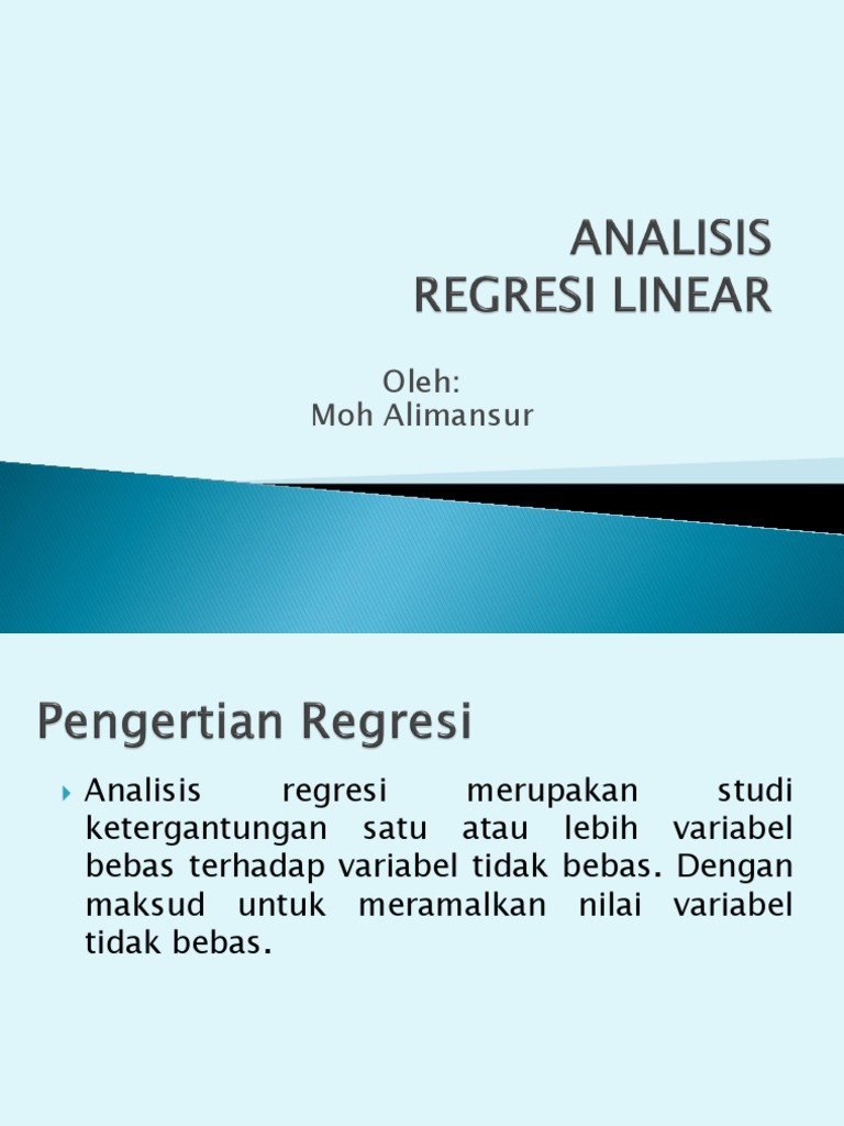 4 Uji Regresi Linear Berganda New | PDF