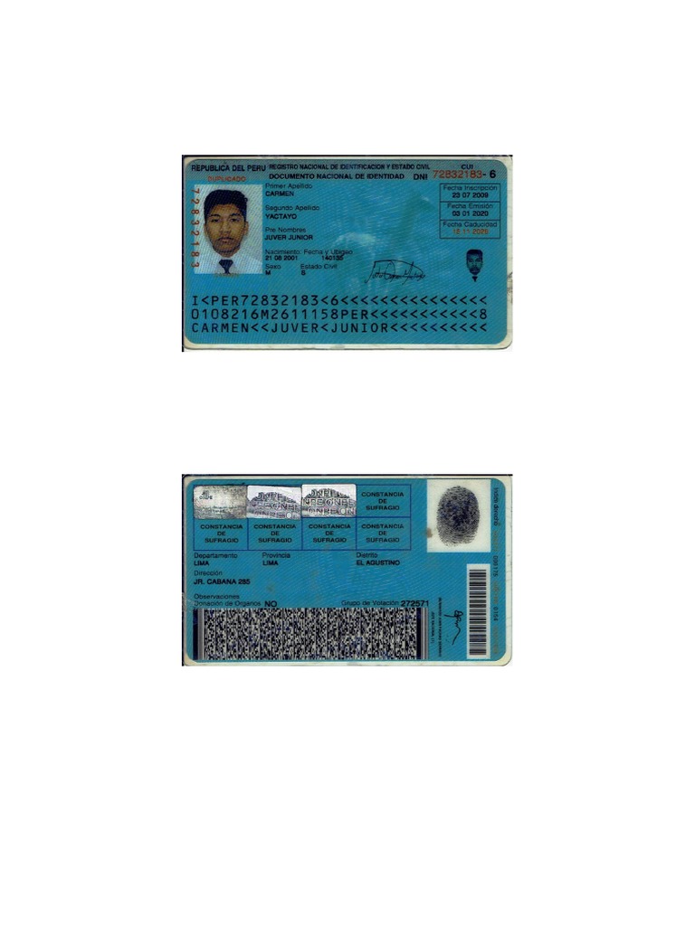 Dni - Juver Carmen | PDF