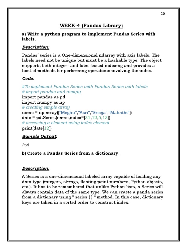Pandas Library | PDF | Array Data Structure | Data