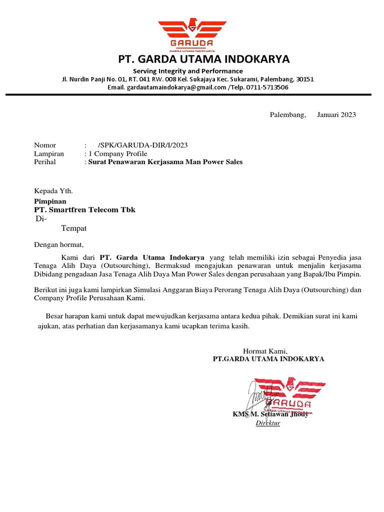 Proposal for Outsourcing Manpower Partnership | PDF