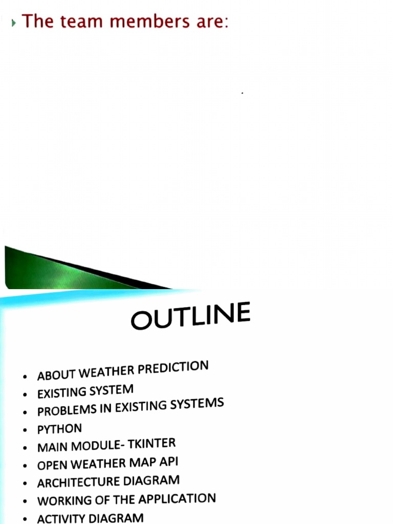 Weather Prediction App Pdf Python Programming Language Weather Forecasting 3067
