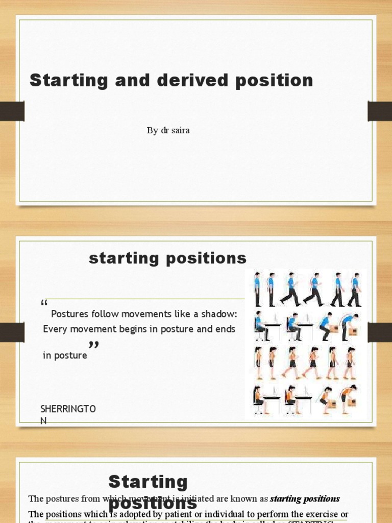 1st - Starting Positions | PDF | Anatomical Terms Of Motion | Elbow