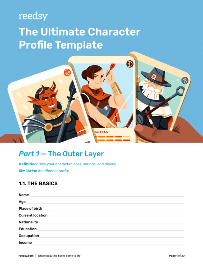 Ultimate Character Profile Template | PDF | Family | Extraversion And ...