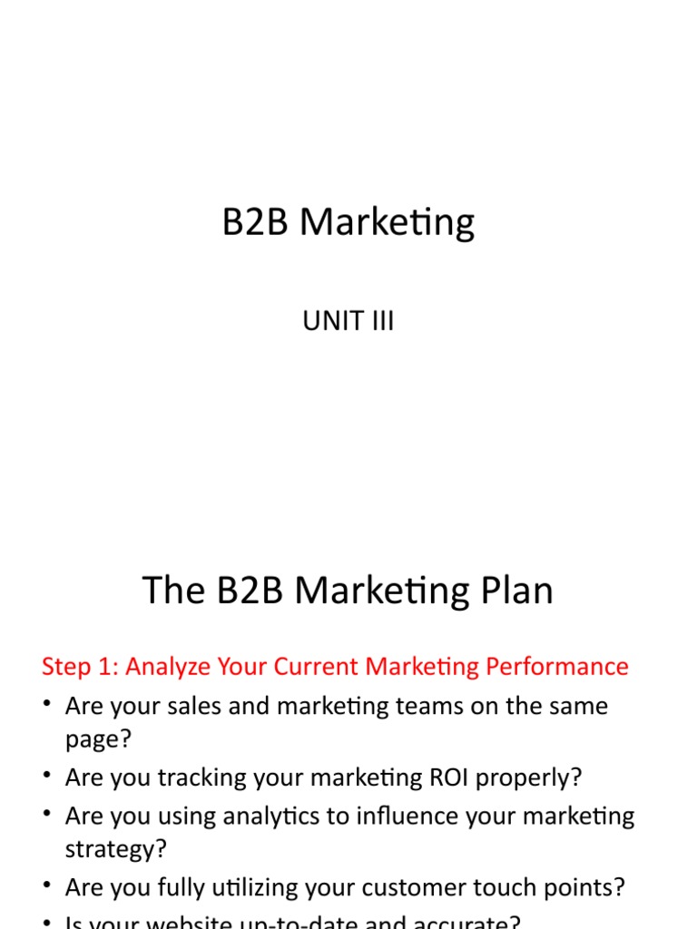 B2B Marketing Unit III Part 1 | PDF | Pricing | Customer Relationship Management