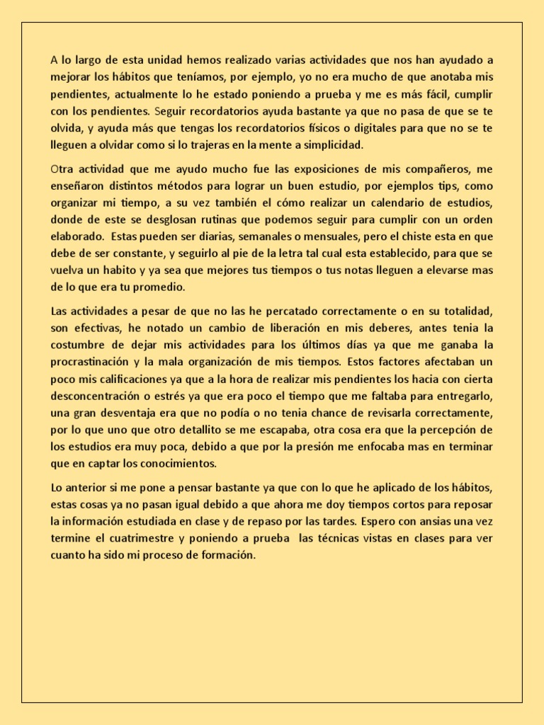 Carta de Reflexion | PDF