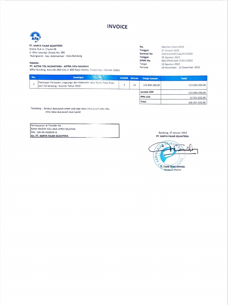 Invoice Perawatan | PDF