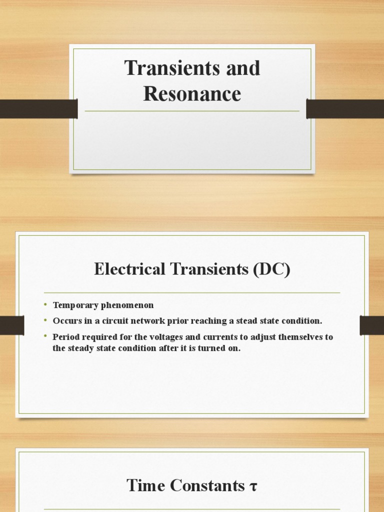 Transients and Resonance Elex 4 | PDF | Electronic Filter | Electrical Network