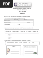 PRUEBA de LENGUAJE Elementos Del Cuento | PDF