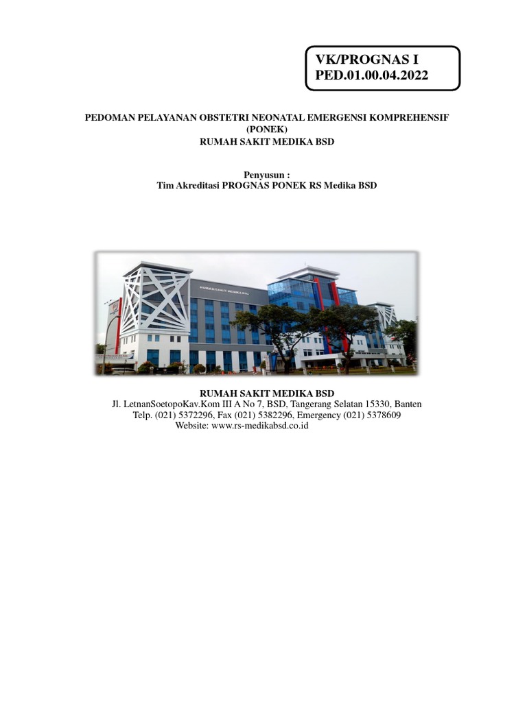 Pedoman Ponek 2022 (Pely Obs Neo Emergecy Komprehenship) Revisi | PDF