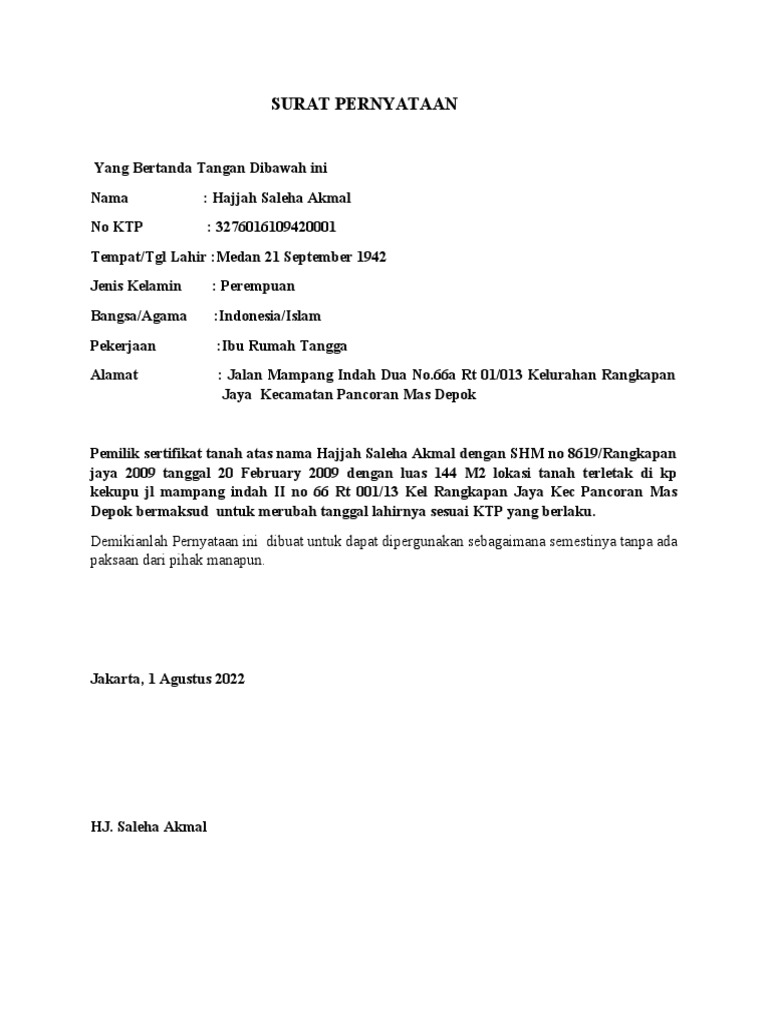 Surat Peryantaan Jual | PDF Surat Peryantaan Jual | PDF