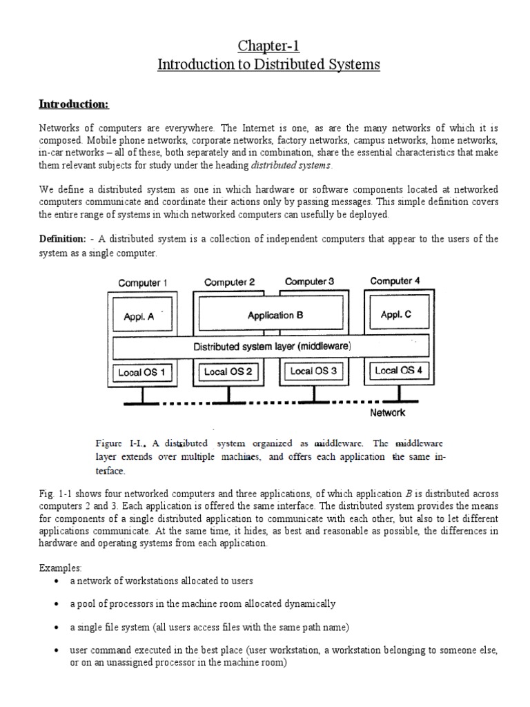 Introduction To Distributed Systems Pdf Computer Cluster