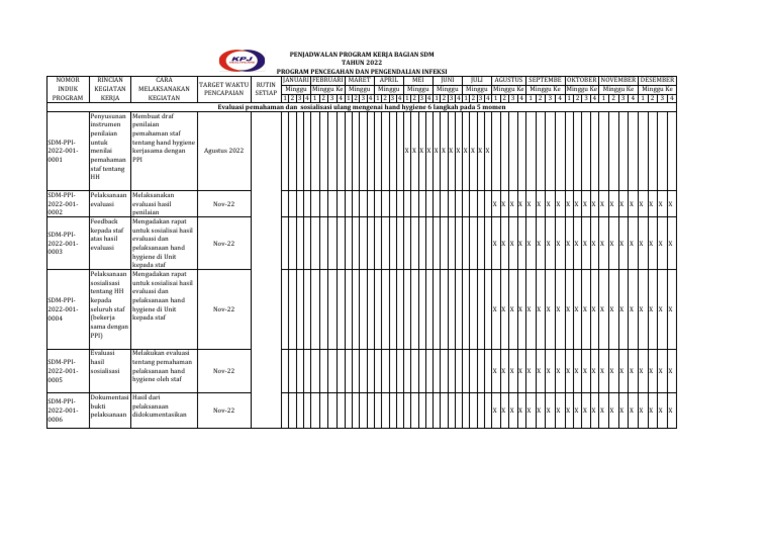 SDM-Jadwal Program Kerja Bidang PPI | PDF