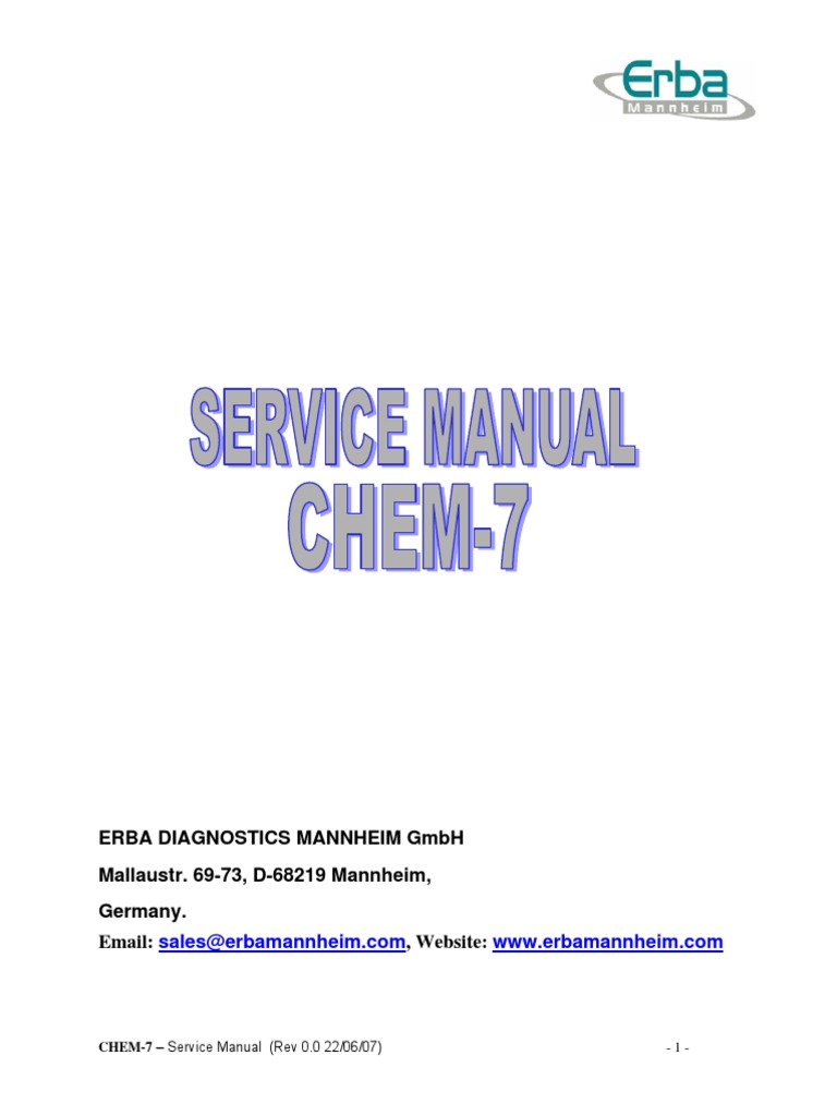 Chem7 Service Manual New Scheme | PDF | Ac Power Plugs And Sockets ...