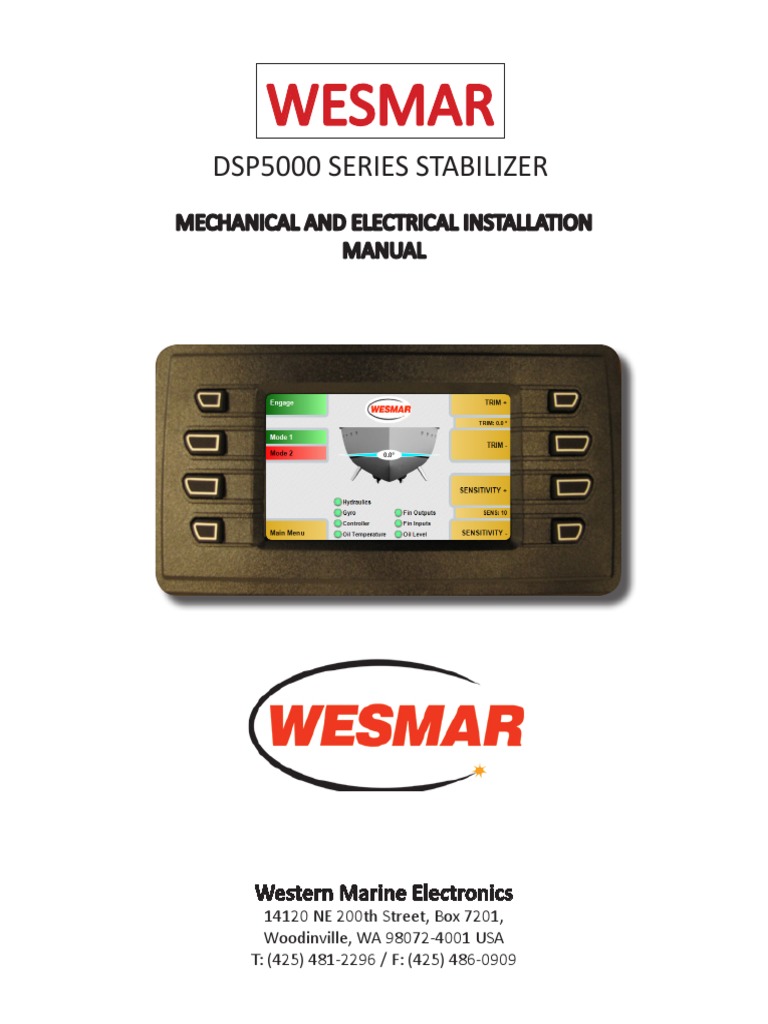 DSP5000 Stabilizer Installation Guide | PDF | Electrical Connector | Valve