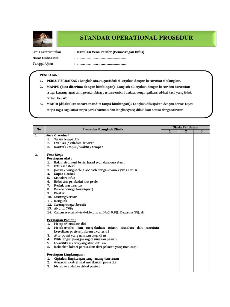 Sop Infus Dan Transfusi | PDF | Sains & Matematika | Teknologi & Rekayasa