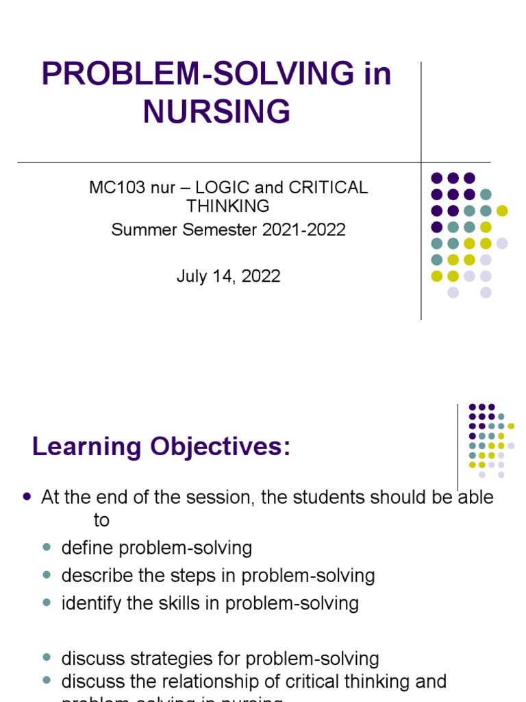 Problem Solving | Download Free PDF | Thought | Critical Thinking