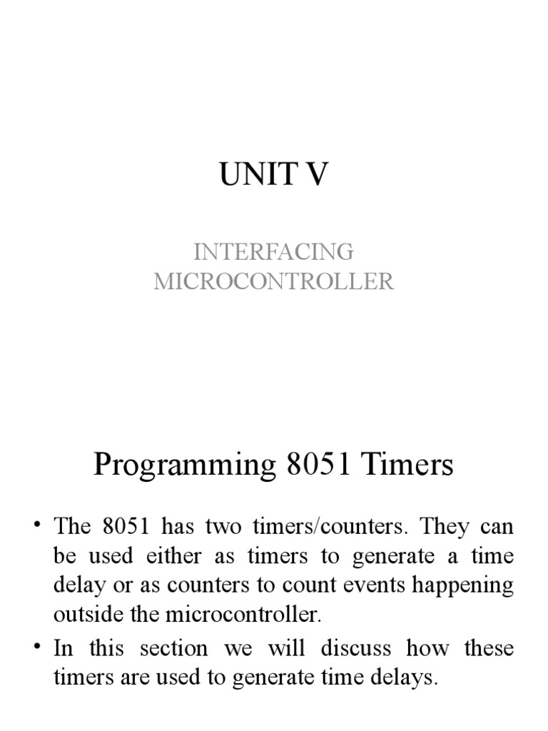 8051 Timers and Serial Programming Guide | PDF | Modulation ...
