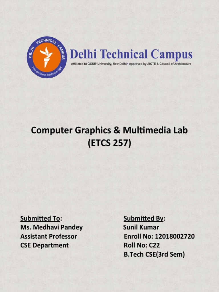 Sunil Kumar CG Lab | PDF | Computer Programming | Computer Graphics