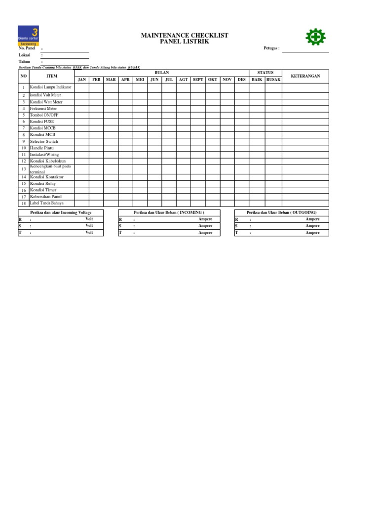 Checklist Panel | PDF