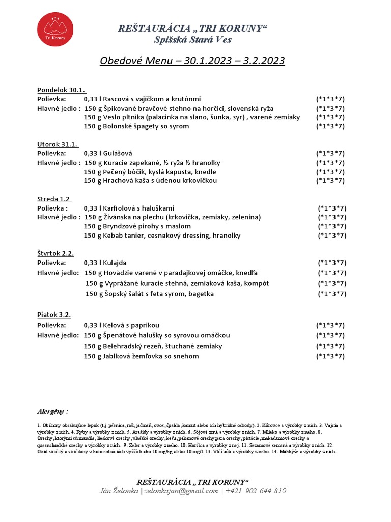 Zastrova - Denne-Menu-. - (3) - (2) - (15) 2 | PDF