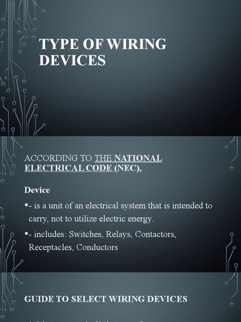 Type of Wiring Devices | PDF | Ac Power Plugs And Sockets | Electrical ...