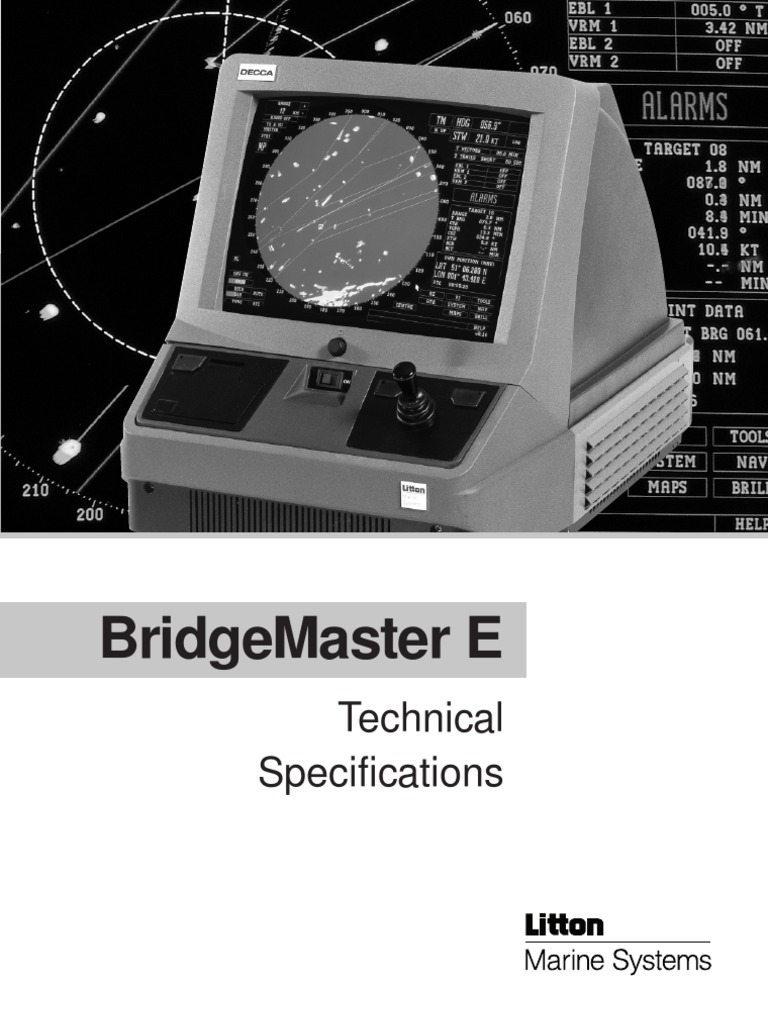 Bridge Master E TECH Spec | PDF | Radar | Antenna (Radio)