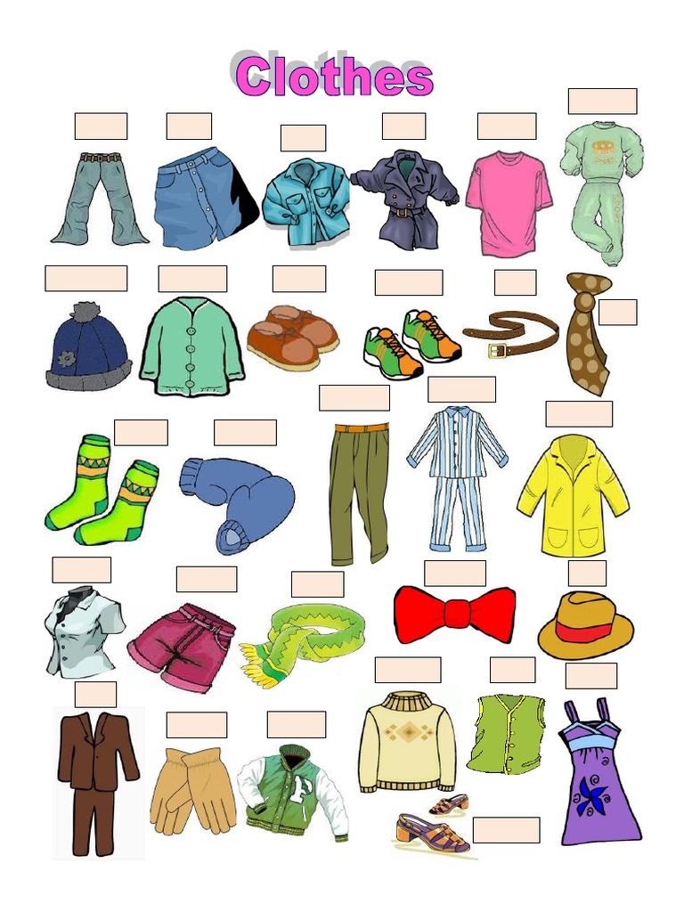 PRAC 3 - Clothes Vocabulary | PDF