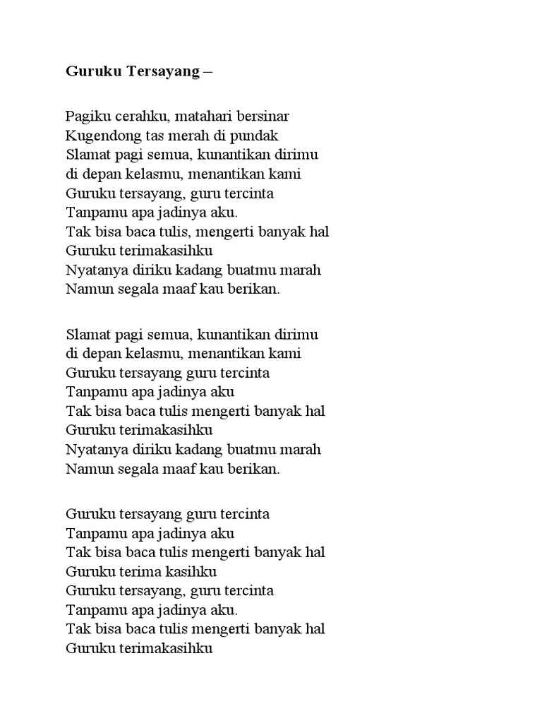 Guruku Tersayang | PDF