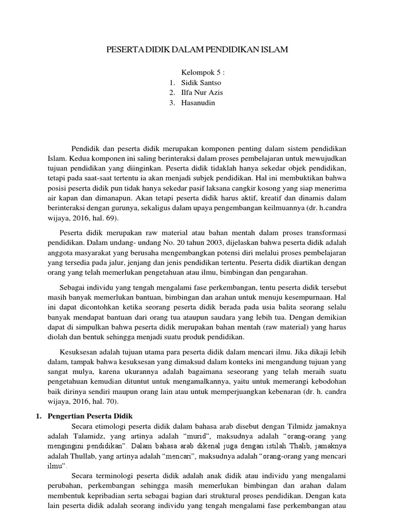 Tugas Ipi Peserta Didik | PDF