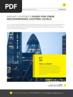 CIBSE Guideline & Recommended Lighting Levels | PDF | Lighting | Warehouse