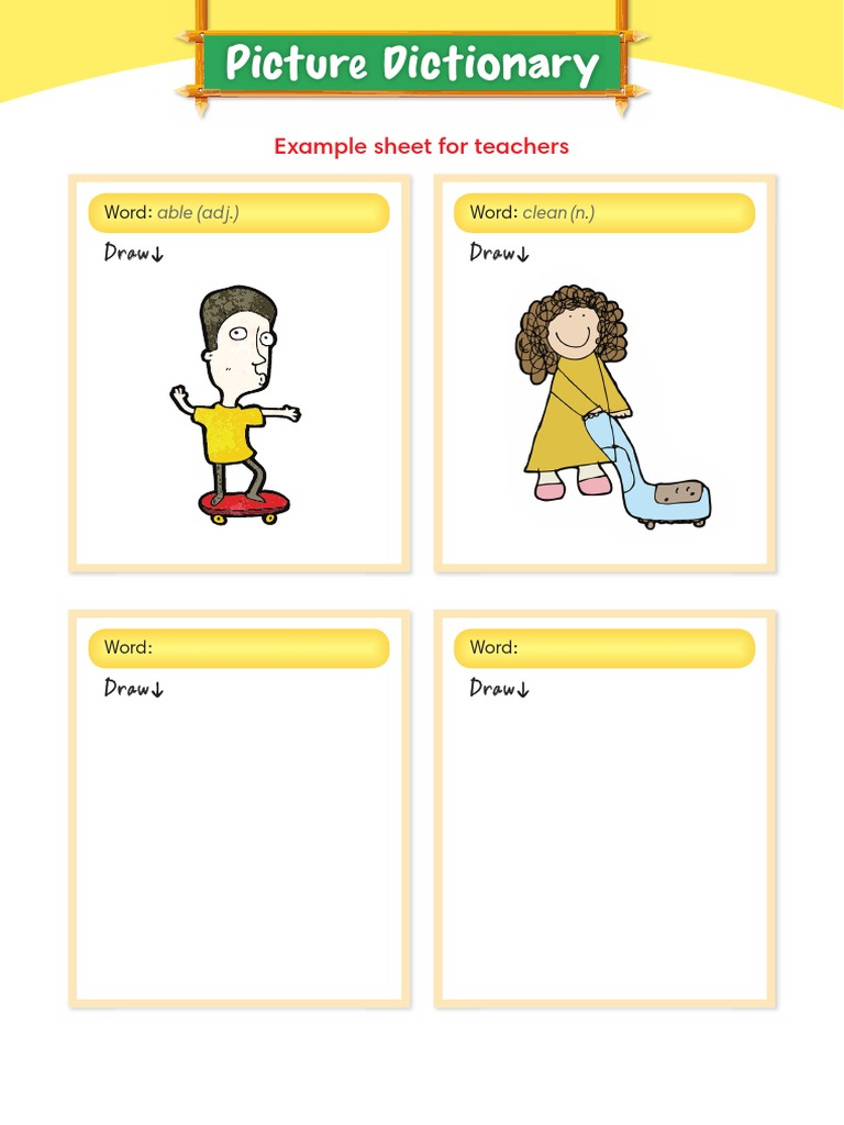 1000 Basic English Words 1 - Writing Worksheets - Picture Dictionary | PDF