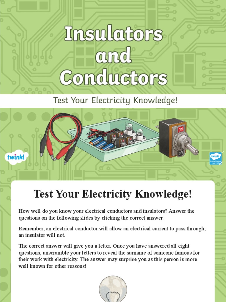 T Insulators and Conductors | PDF | Benjamin Franklin | Insulator ...