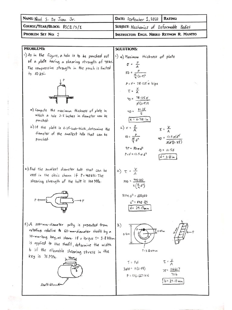 Problem Set No. 2 | PDF