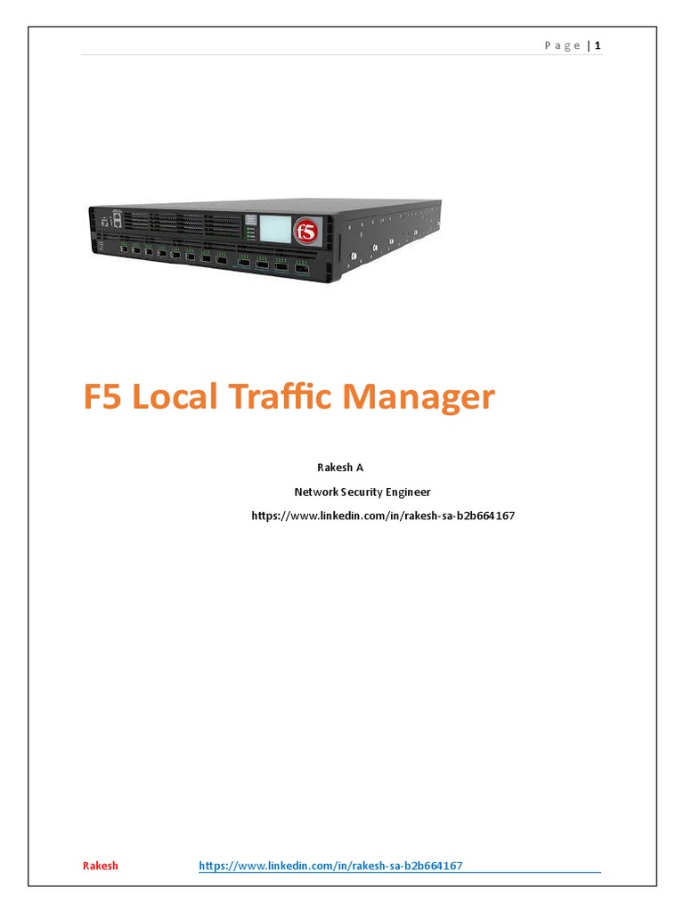 Load Balance f5 LTM | PDF | Computer Network | Load Balancing (Computing)